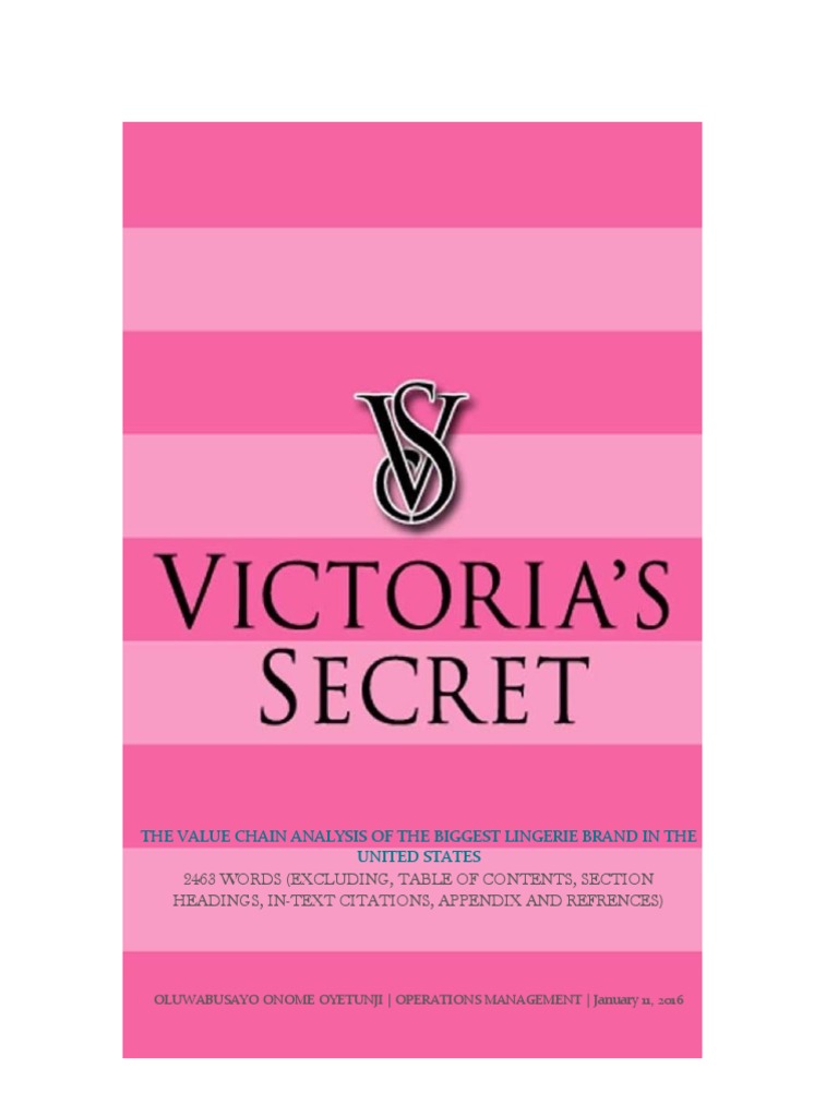 Value Chain Analysis of Victoria's Secret | PDF | Victoria's Secret ...