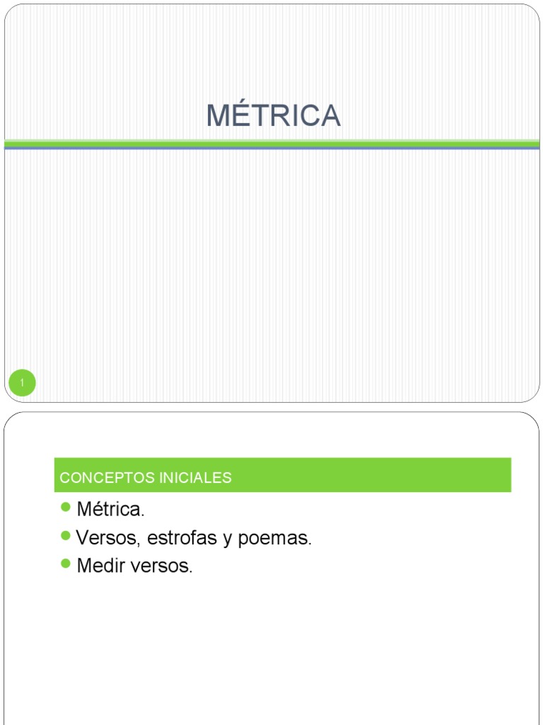Métrica. Poesía | PDF | Metro (poesía) | Rima
