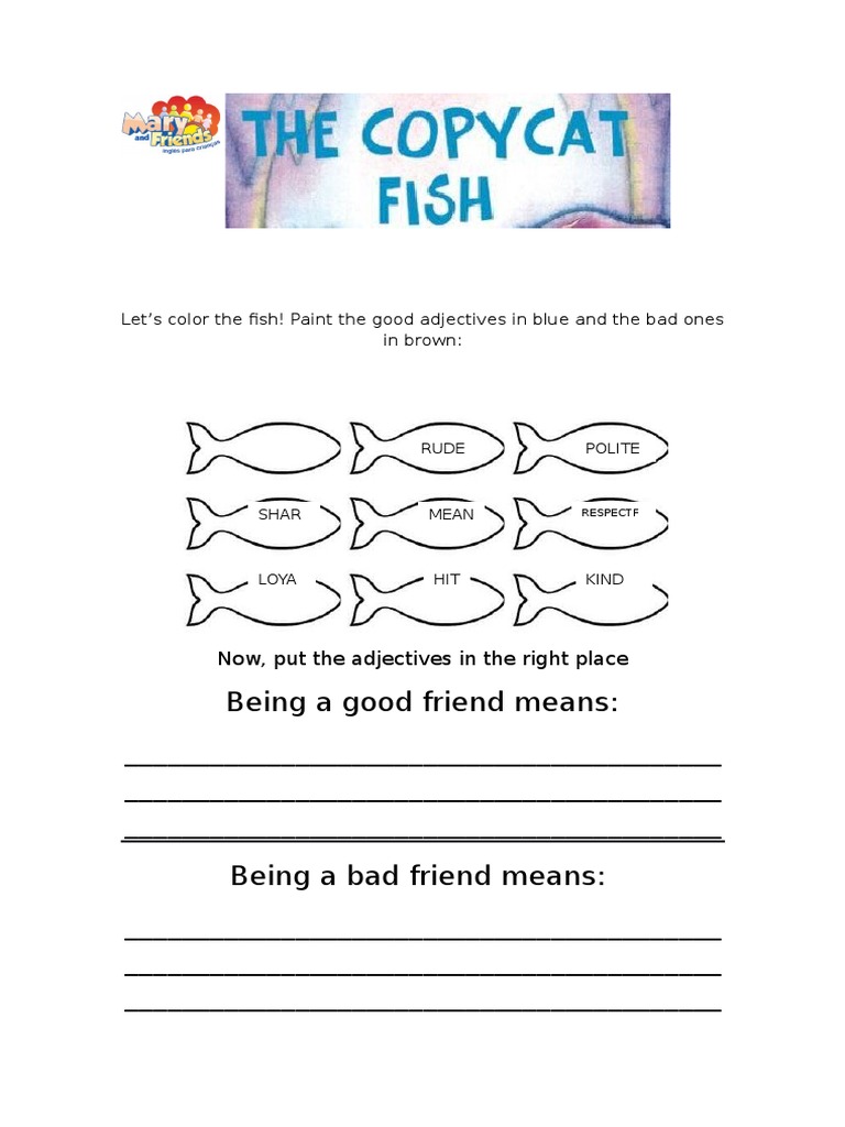 Adjective Coloring Activity for Friends | PDF
