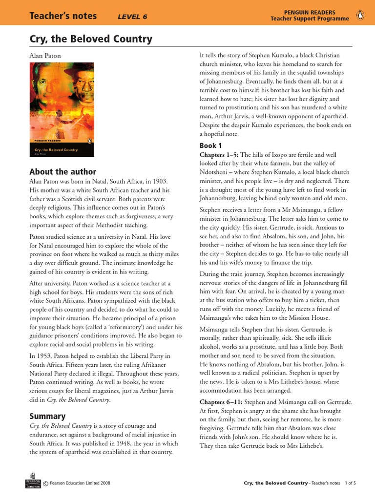 Cry, The Beloved Country. | PDF | Crime Thriller