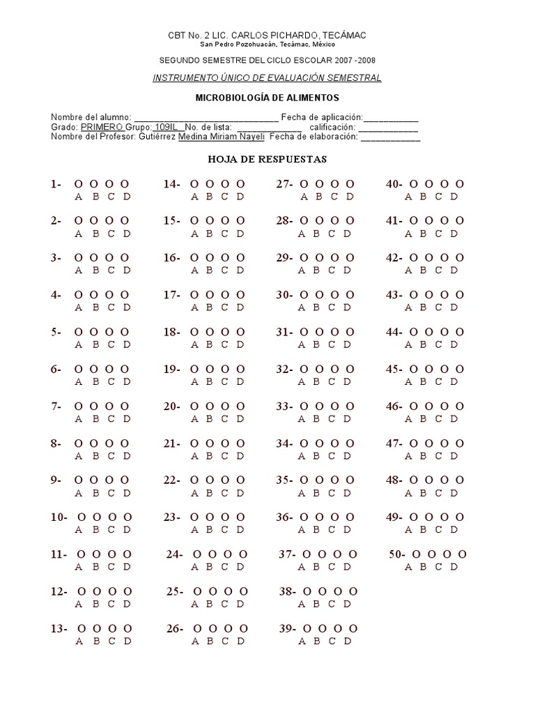 hoja de respuestas 1 | Deportes | Prueba gratuita de 30 días | Scribd