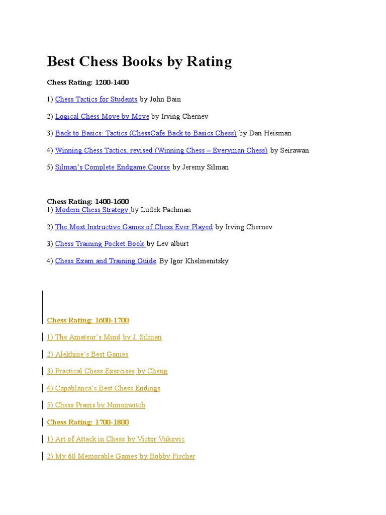 Chess Book Recommendation | PDF