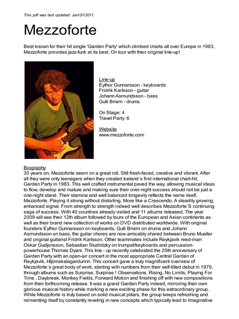 Mezzo Forte | PDF | Popular Music | Jazz Music