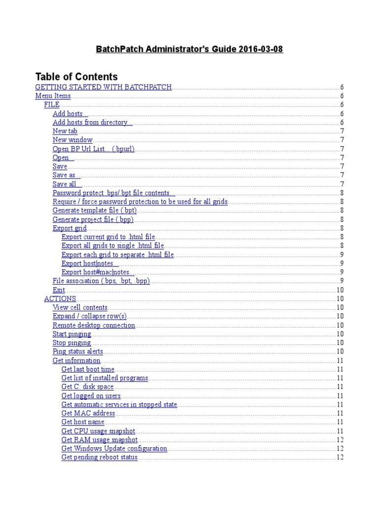 BatchPatch Admin Guide PDF | PDF | Windows Registry | Digital Technology