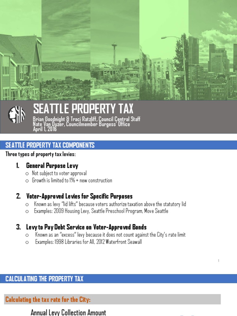 Seattle Property Tax Overview 2016 | PDF | Property Tax | Taxes