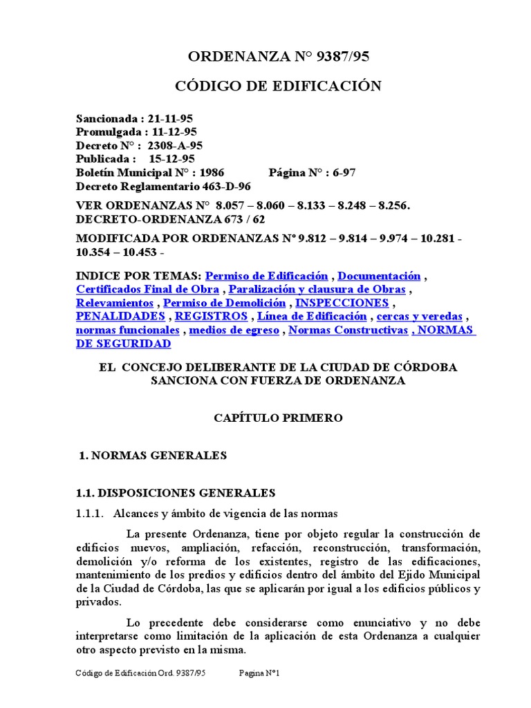 Codigo de Edificacion Municipal 9387 | PDF | Comisión Europea | Calle