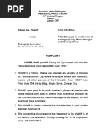 Sample Civil Complaint | PDF | Lawsuit | Damages