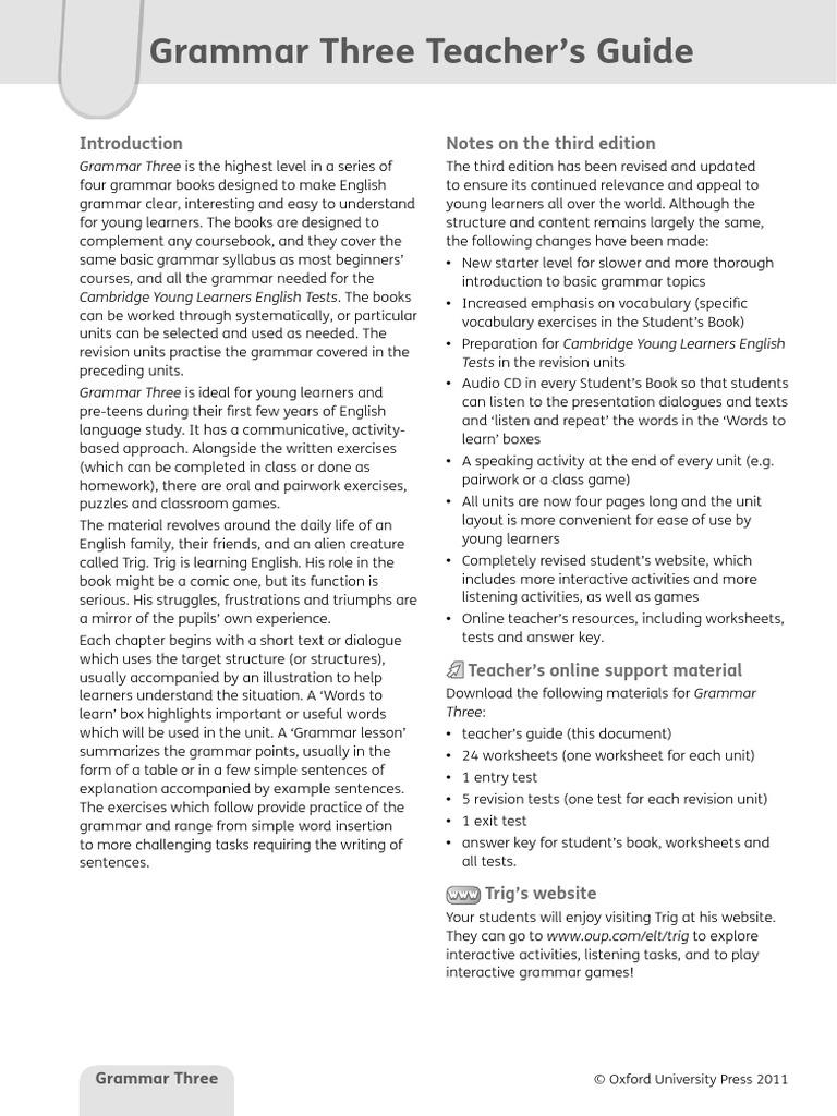 Grammar3 TEACHER S BOOK | PDF | Perfect (Grammar) | Question