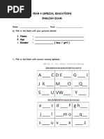 Year 1 English Exam Paper 1 | PDF