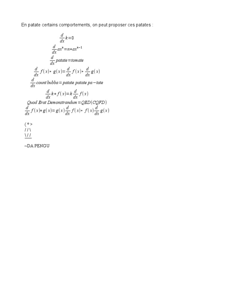 Maths Regles Derivees - Odt - 0 | PDF