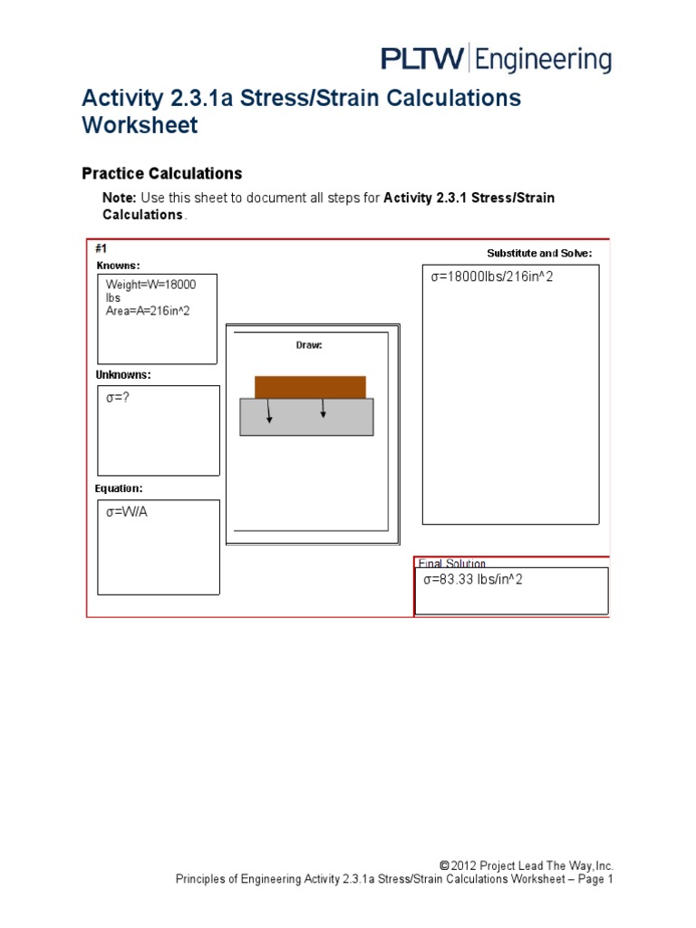 2 3 1 A Stressstrainworksheet | PDF | Computers | Technology & Engineering