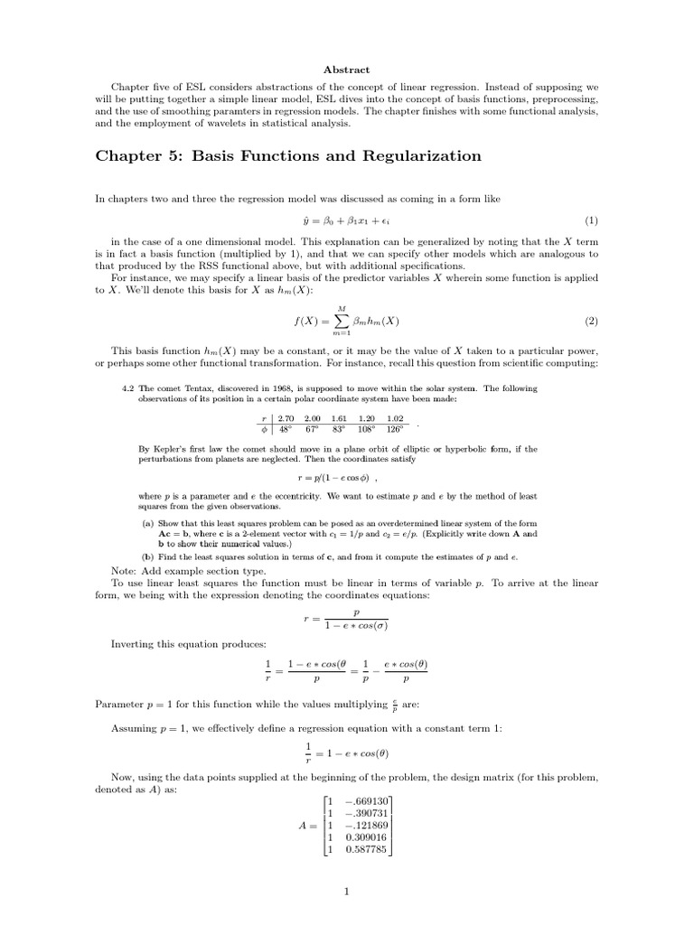 ESL Chapter4 | PDF | Equations | Errors And Residuals