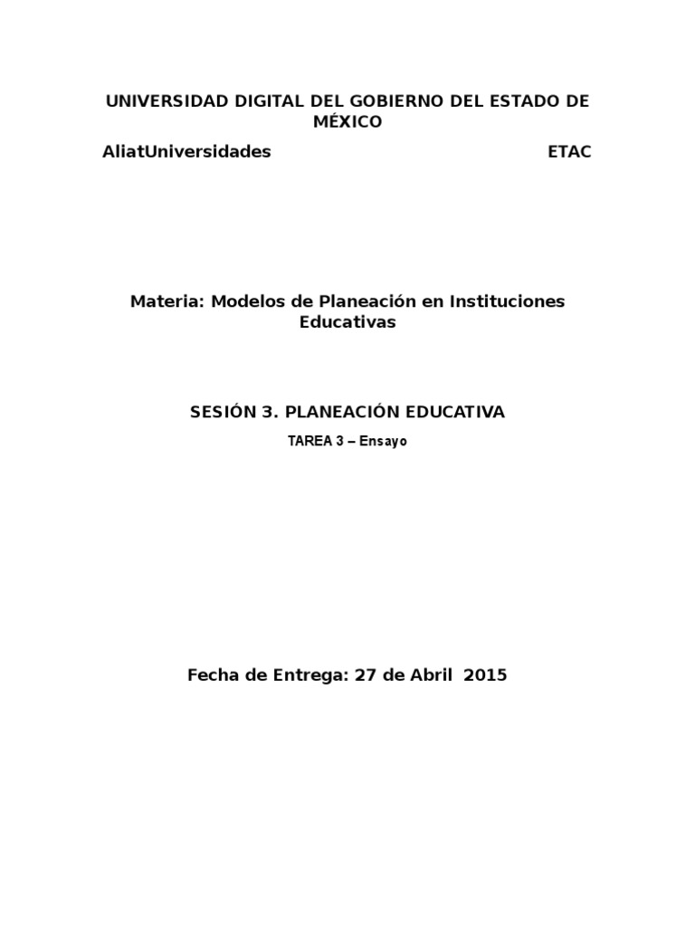 S3 Tarea3 Gumag | PDF | Planificación | Institución