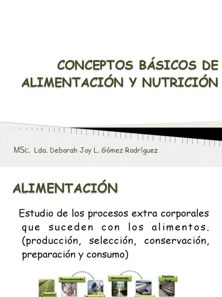 Conceptos Básicos de Alimentación y Nutrición | PDF | Nutrientes ...