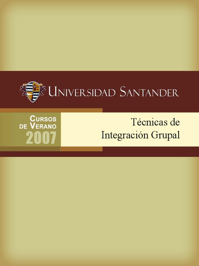 Tecnicas de Integracion Grupal | Descargar gratis PDF | Comportamiento ...
