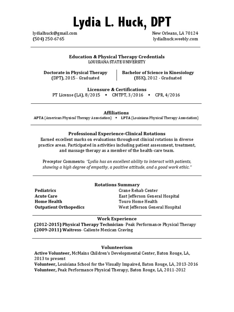 Resume Rough Draft | PDF