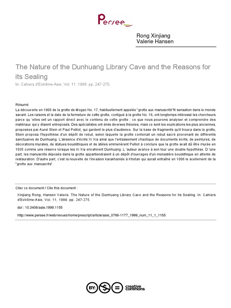 Dunhuang Library Cave | PDF | Religions et croyances