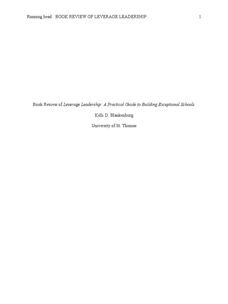 Book Review of Leverage Leadership | PDF | Leadership | Cognition