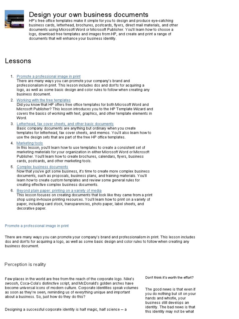 Design your own business documents.pdf | Typefaces | Logos