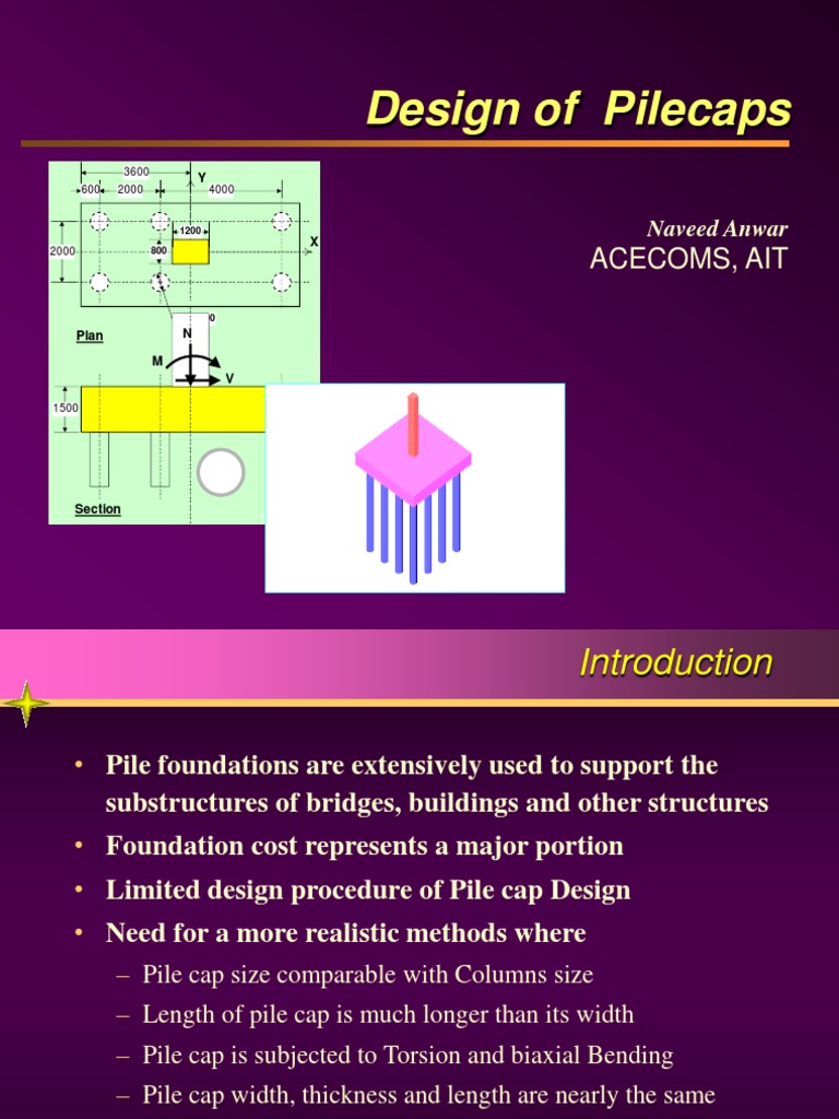 Pile Cap Design and Reinforcement Guide | PDF