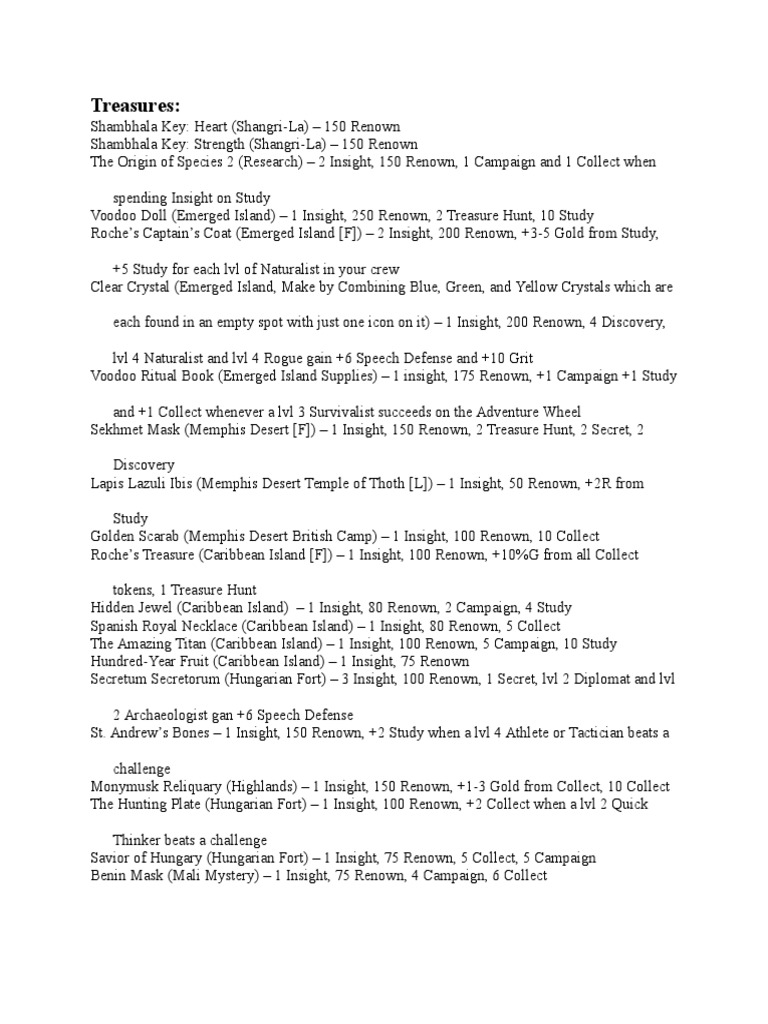 Renowned Explorers Guide | PDF