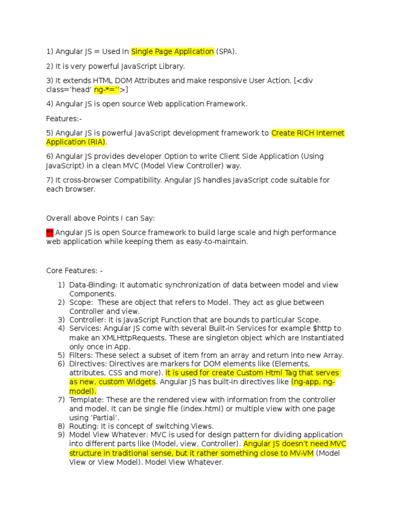 AngularJS Notes | PDF | Angular Js | Model–View–Controller AngularJS Notes | PDF | Angular Js | Model–View–Controller