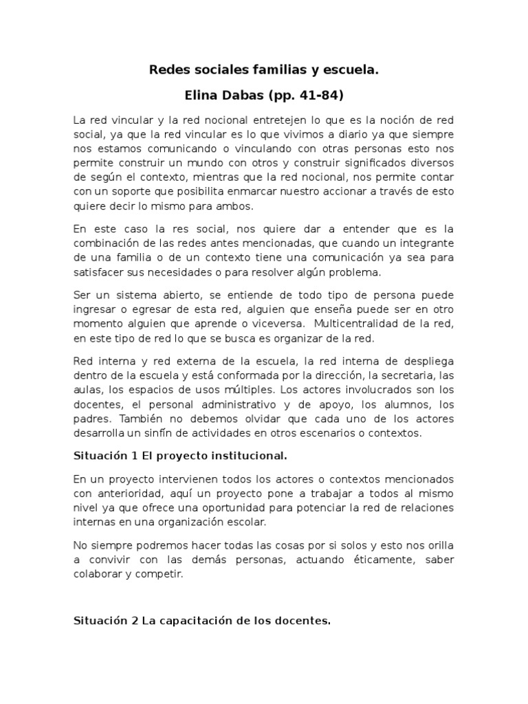 Redes Sociales, Familias y Escuela | PDF | Aprendizaje | Conocimiento