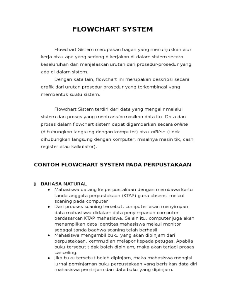 Flowchart Perpustakaan | PDF