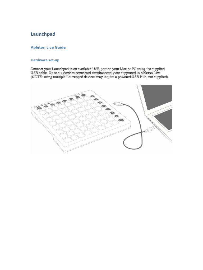 Ableton Live: Launchpad Setup Guide | PDF | Usb | Electronic Engineering