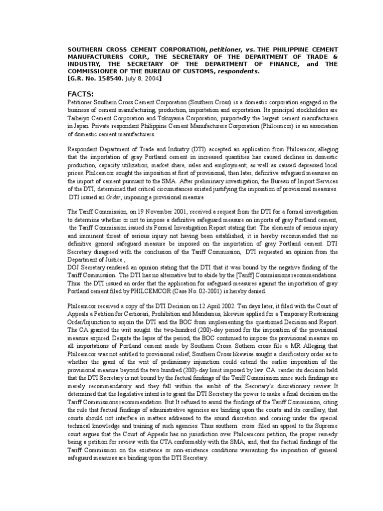 Southern Cross Cement Corporation | PDF | Court Of Appeal Of Singapore ...