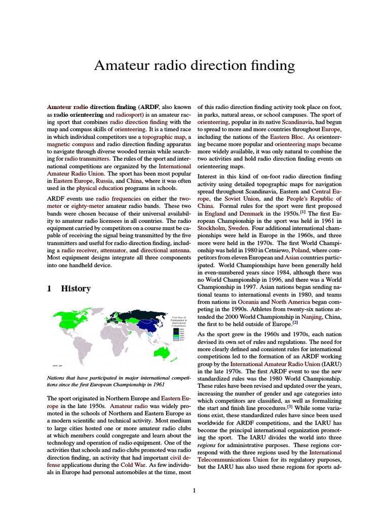 Amateur Radio Direction Finding | PDF | Radio | Wireless