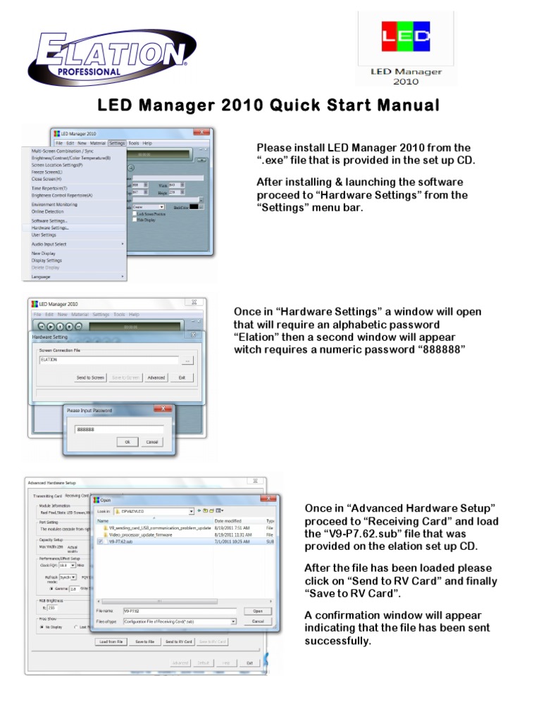 LED Manager 2010 Setup Guide | PDF | Device Driver | Computer Hardware