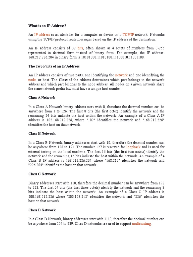 Ip Address Download Free Pdf Ip Address Computer Network