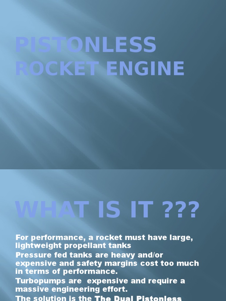 Pistonless Rocket Engine | PDF | Rocket | Pump