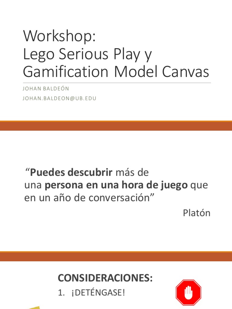Workshop: Lego Serious Play y Gamification Model Canvas | PDF
