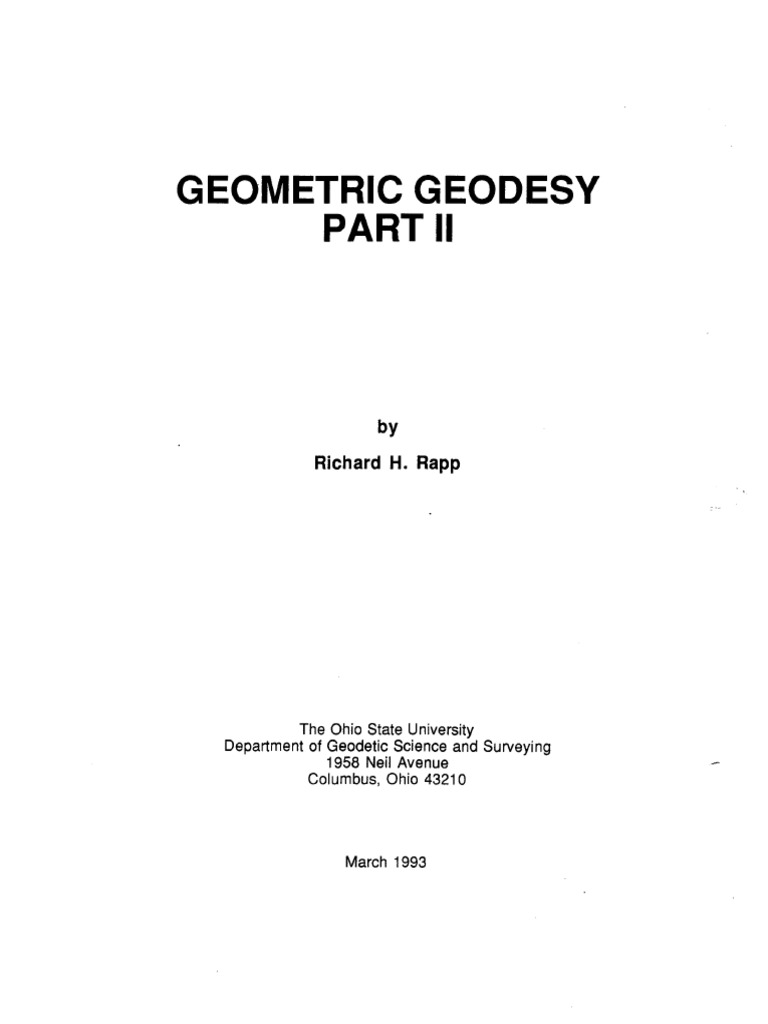 Geometric Geodesy Volume II Overview | PDF | Geodesy | Latitude