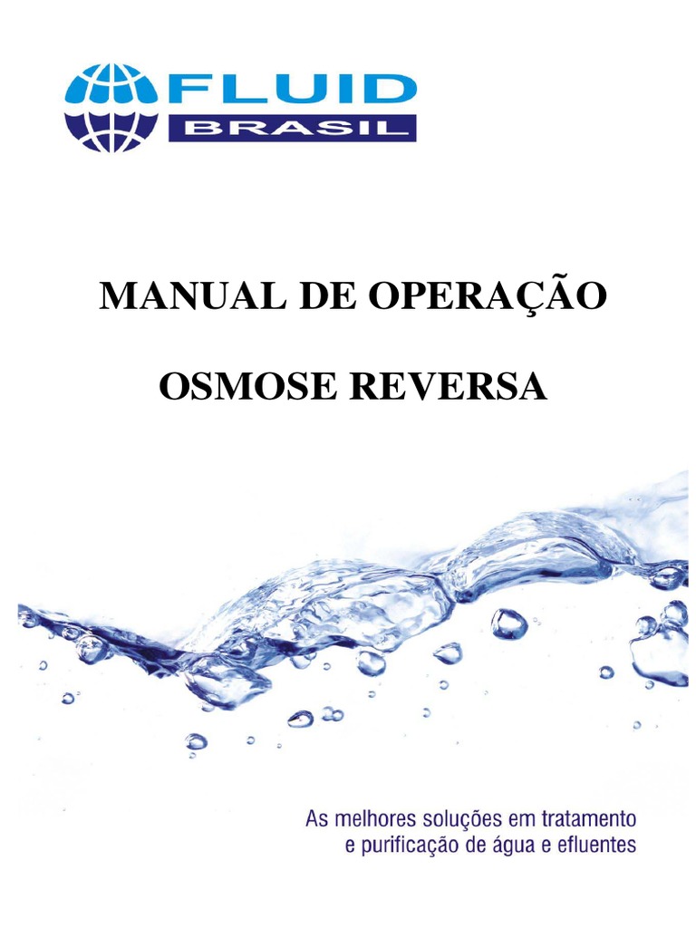 Manual Osmose Reversa - Fluid Brasil | PDF | Osmose | Solução Manual Osmose Reversa - Fluid Brasil | PDF | Osmose | Solução
