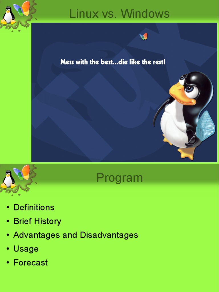 Linux Vs Windows Pdf Linux Computer Architecture