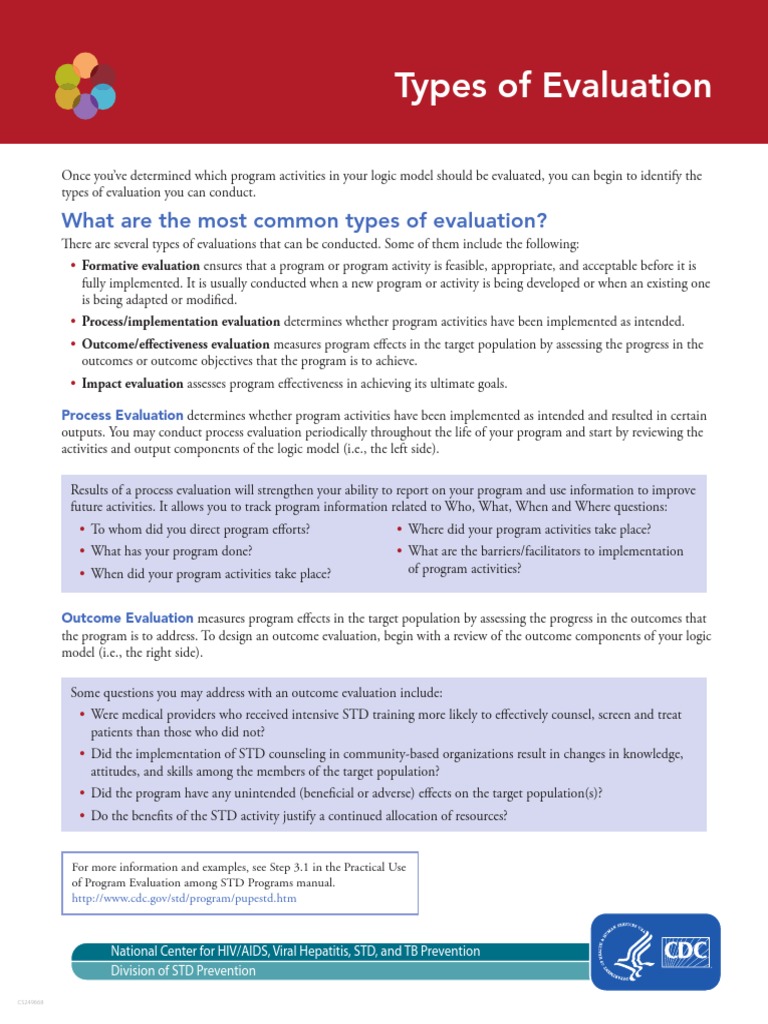 Types of Evaluation | PDF | Evaluation | Cognition