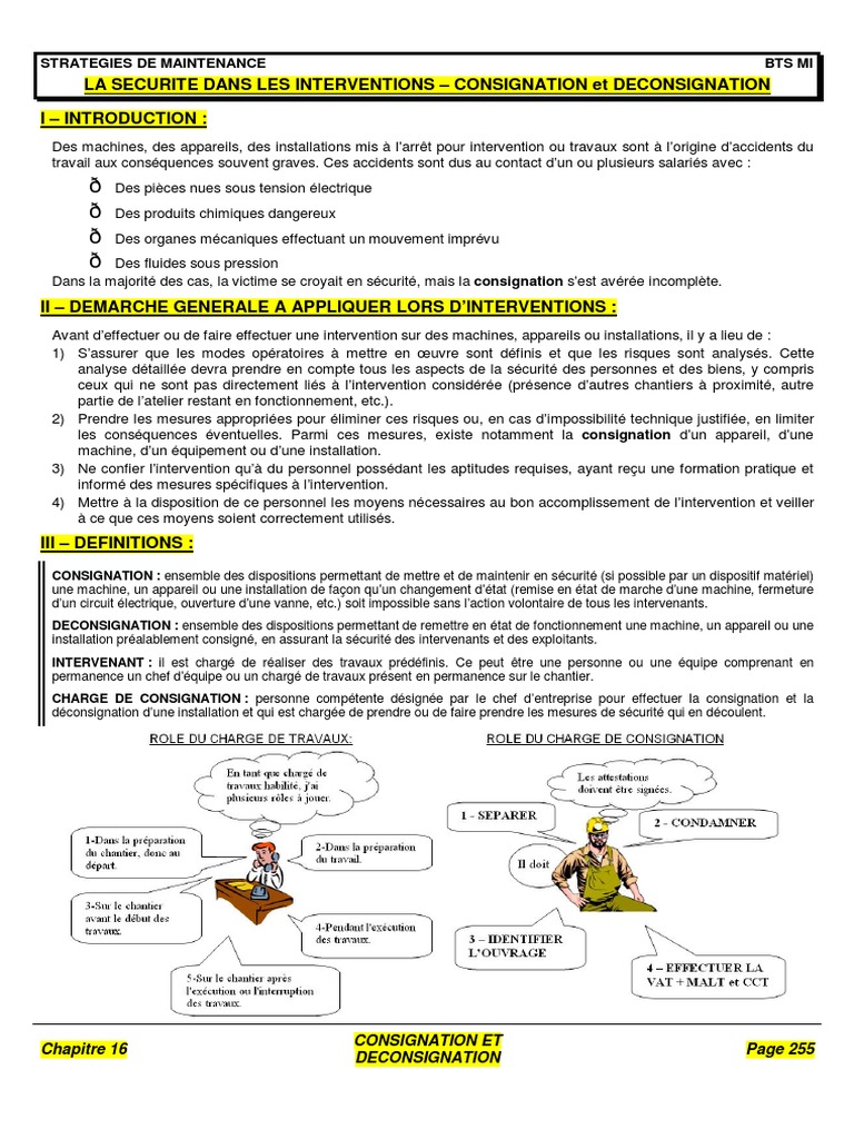 Procédures de Consignation | PDF | Soupape | Sécurité