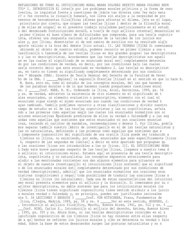 Intuicionismo Moral Etica | PDF | Empirismo | Objetivismo (Ayn Rand)