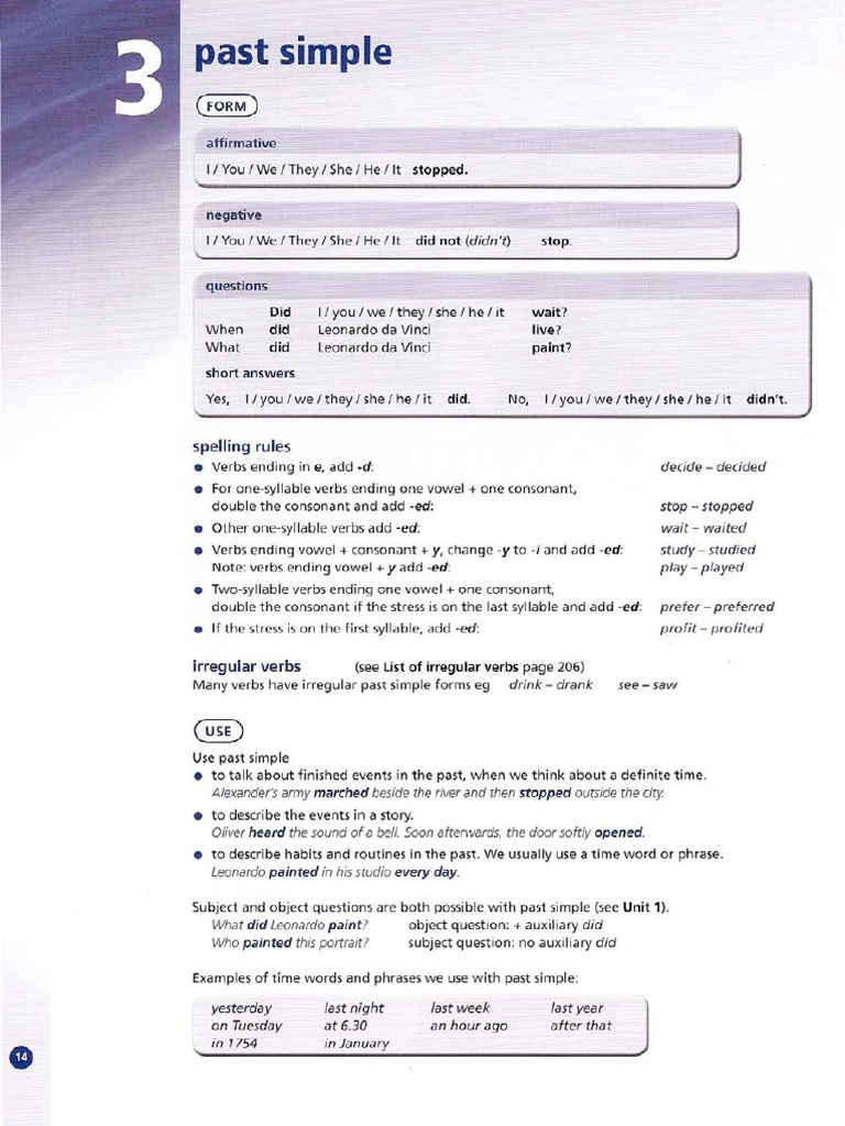 Past Simple Macmillan English Grammar in Context | PDF | Aztec | Louis ...