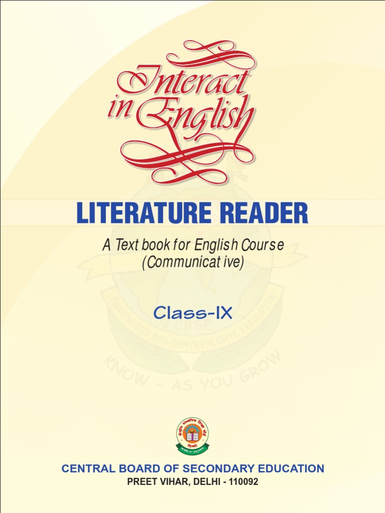 Literature Reader: Class-IX | PDF | Poetry | Reading Comprehension