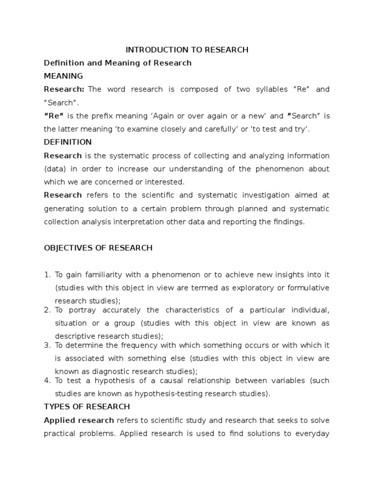 Introduction To Research | PDF | Quantitative Research | Qualitative ...