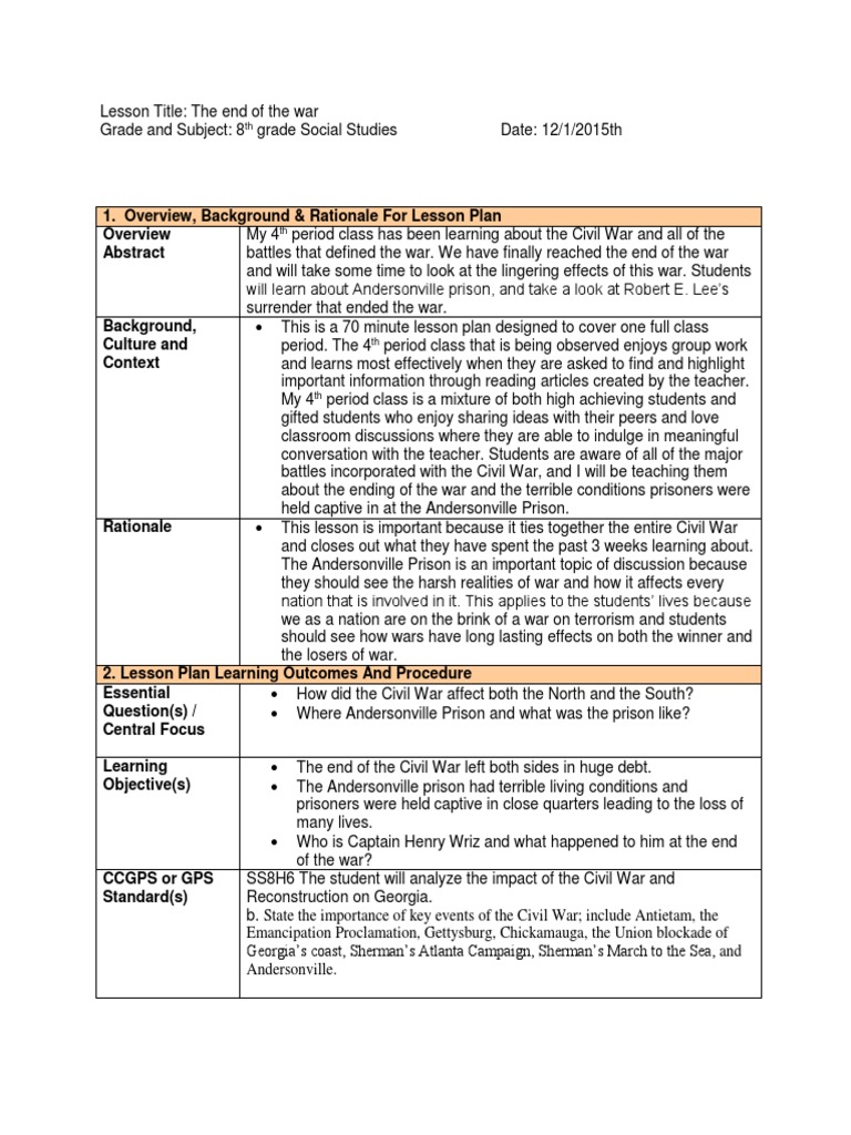 Overview, Background & Rationale For Lesson Plan | PDF | Cognition ...