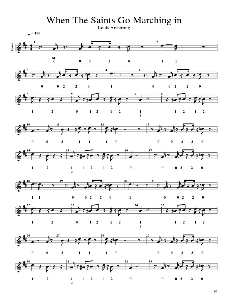 "When The Saints Go Marching In Sheet Music" | PDF
