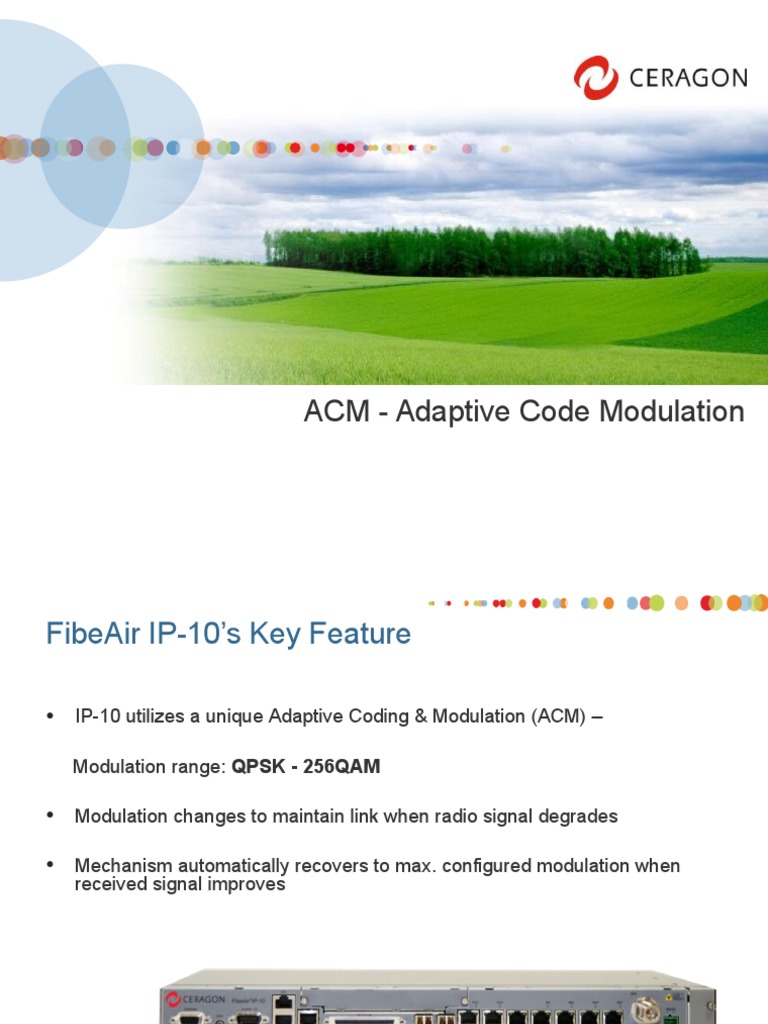 022 - Ceragon - ACM - Presentation v1.4 | PDF | Modulation | Broadcasting