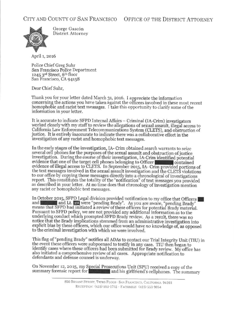 Gascón Letter To Suhr Re: Racist Texts | PDF