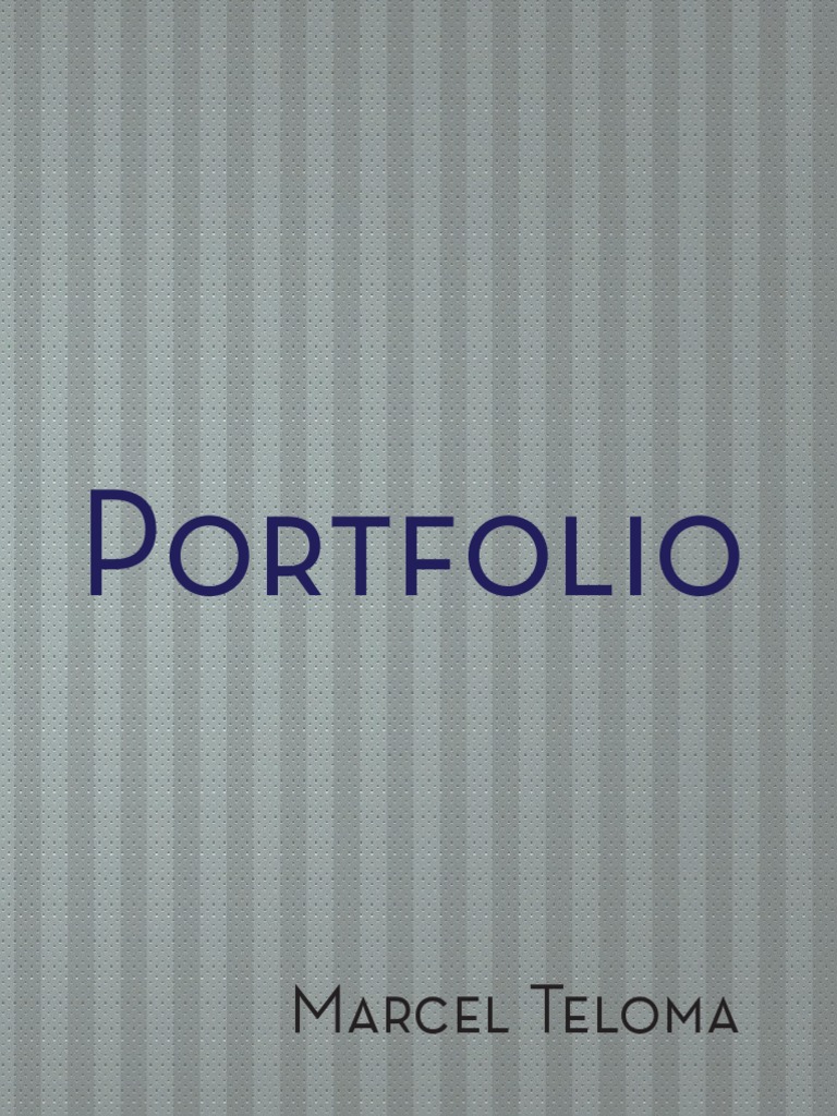 Marcel Teloma Portfolio | PDF | Adobe Photoshop | Image Scanner
