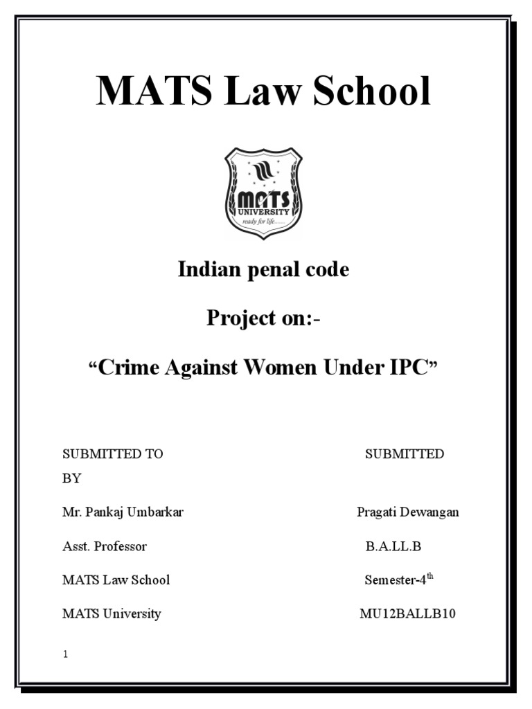 IPC Crime Against Women by Pragati Dewangan | PDF | Kidnapping | Rape
